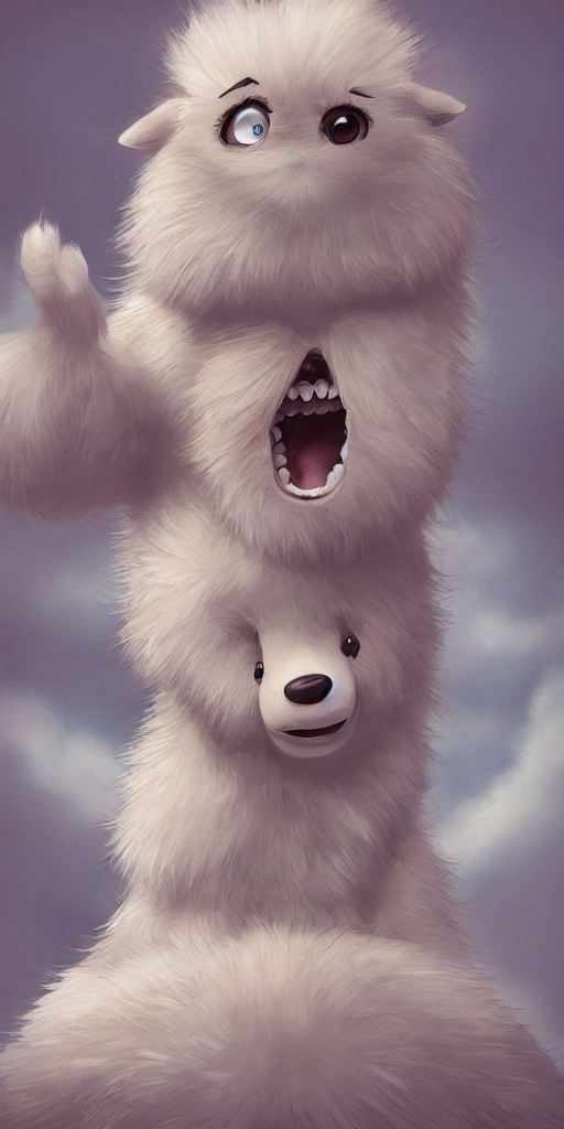 Stable Diffusion prompt: cutie fluffy creature movie star...
