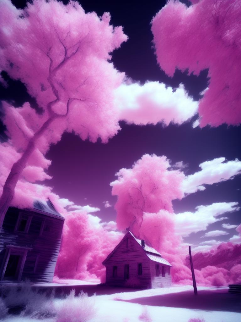 Deliberate prompt: infrared landscape we...