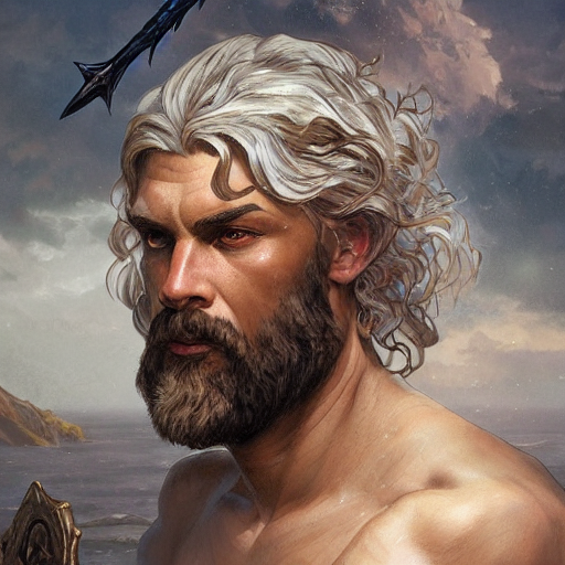 Stable Diffusion prompt: ''face portrait of poseidon from...