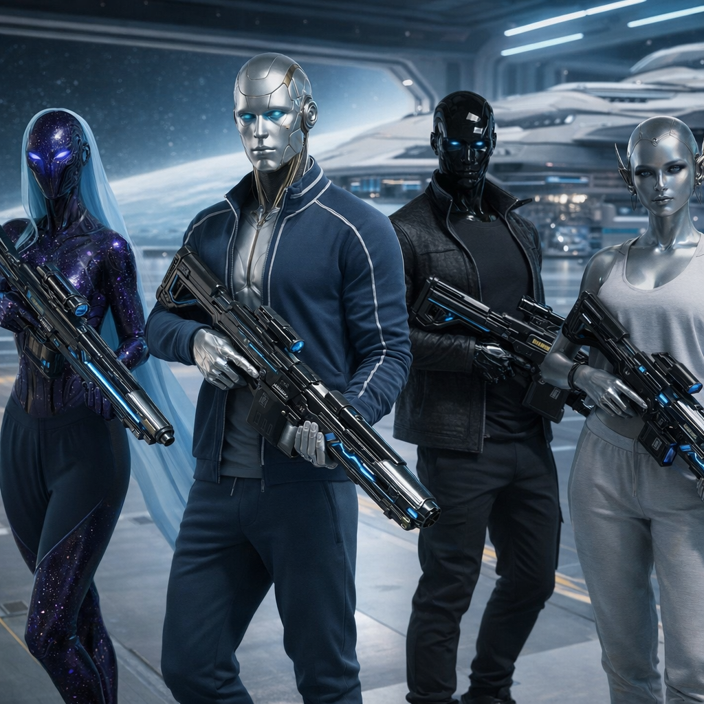 ChatGPT Image prompt: Create an image where all the chara...