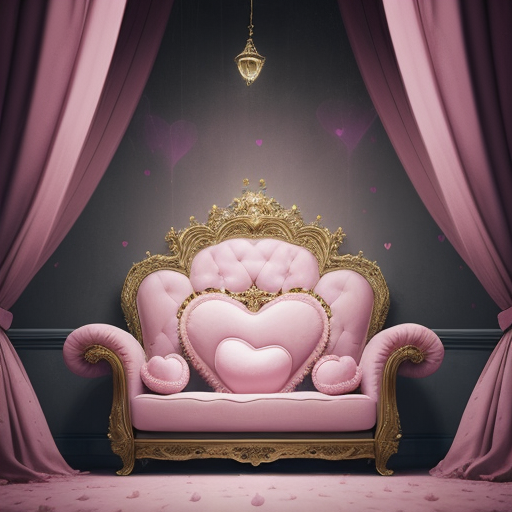 DreamShaper prompt: Royal throne, Cozy, Pink and fluffy,