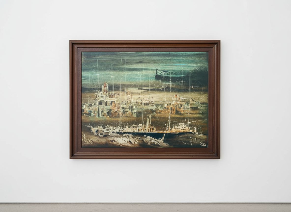 Nano Banana prompt: make this painting be the center of a...