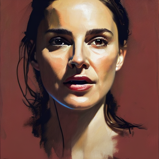 Stable Diffusion prompt: Portrait of nathalile Portman, d...