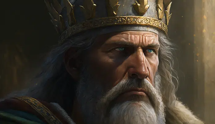 Realistic Vision V2.0 prompt: King David of Israel, in an...