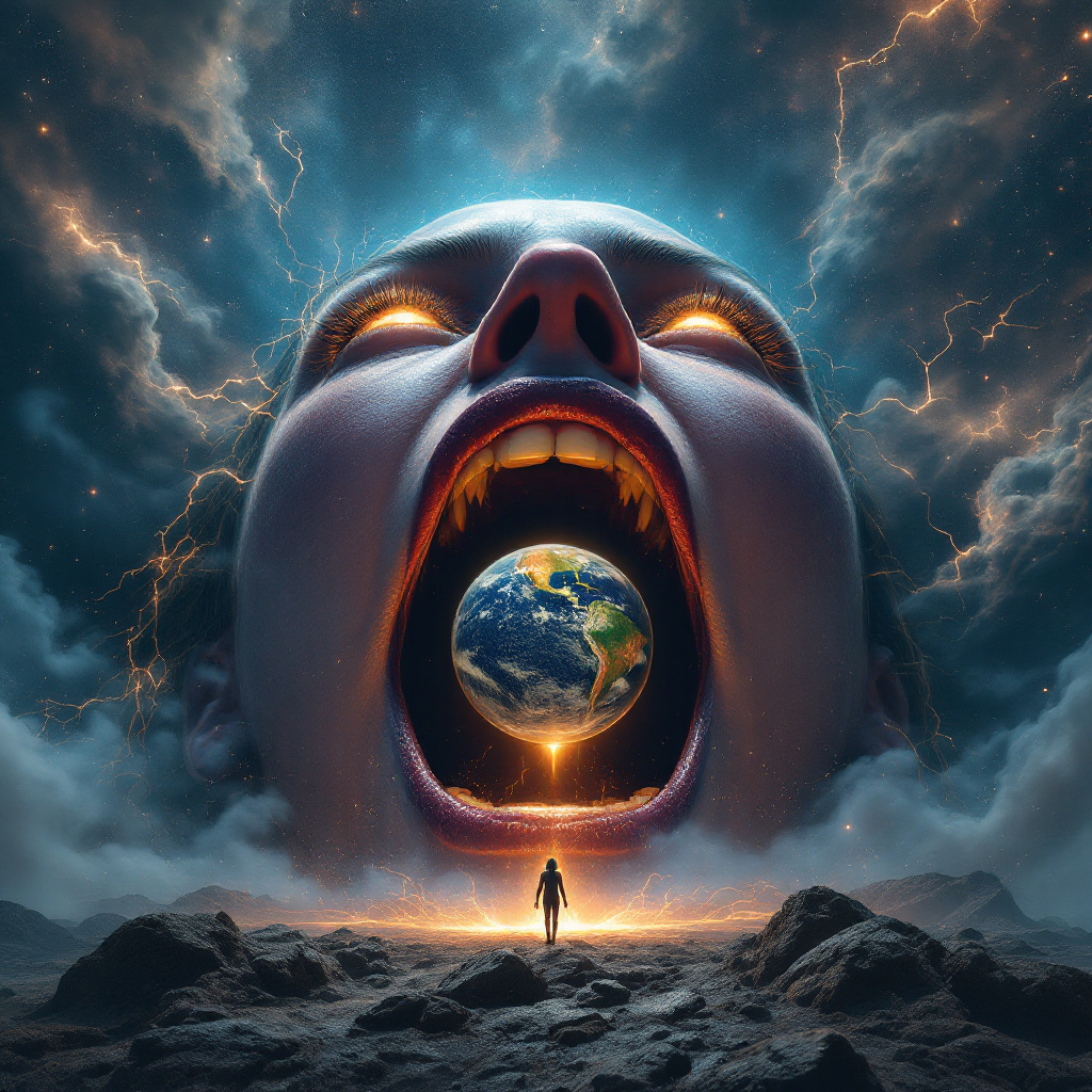 FLUX prompt: enormous giantess Rhea Ripley from WWE bigg...