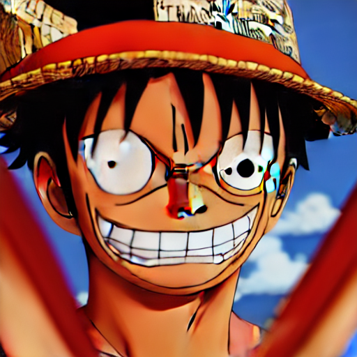 Stable Diffusion prompt: Monkey D. Luffy, one piece anime...