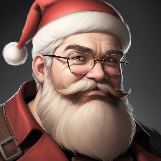 DreamShaper prompt: Comic-art, man as Santa Claus, hd sho...