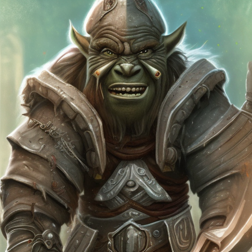 Openjourney prompt: Male orc with weapons. Wide range of ...