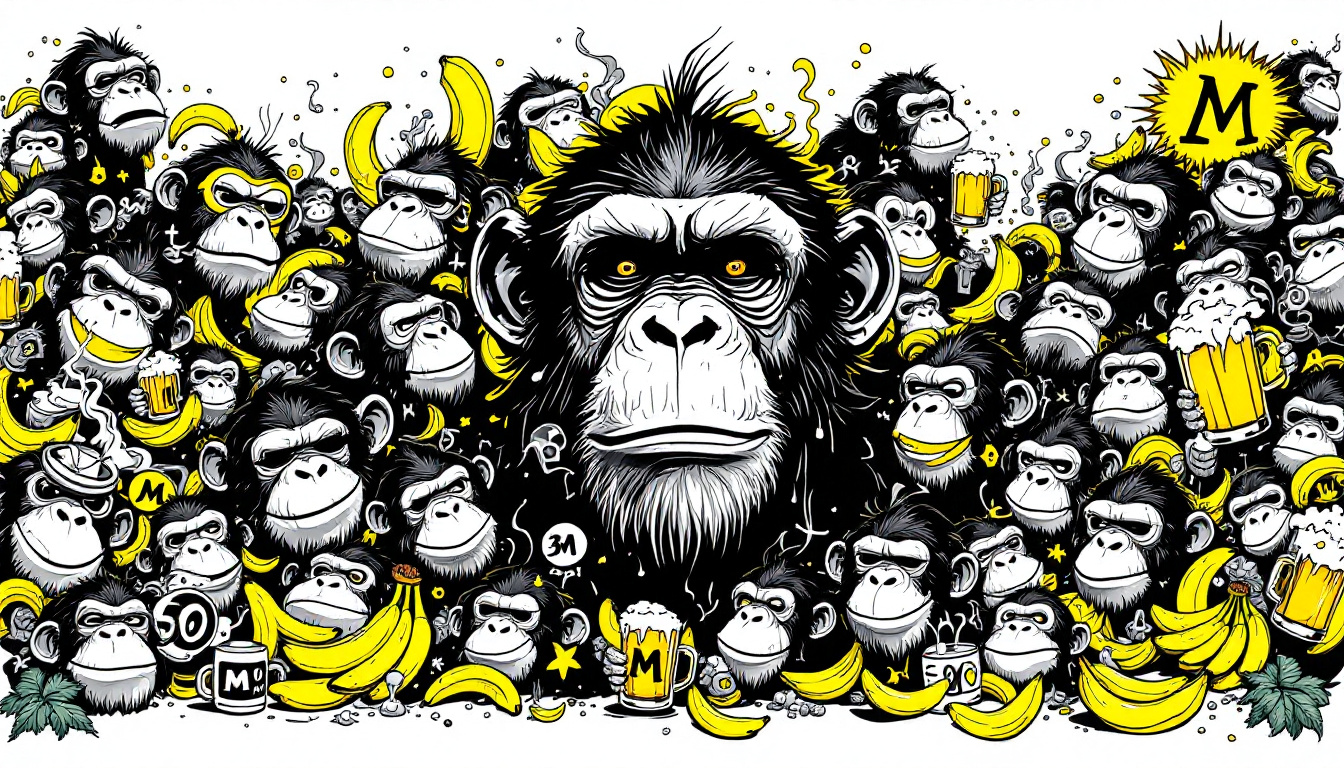 FLUX prompt: An intricate and mainly black, white, yellow...