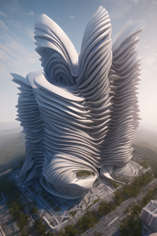 Openjourney prompt: A architectural aerial 3D rendering p...