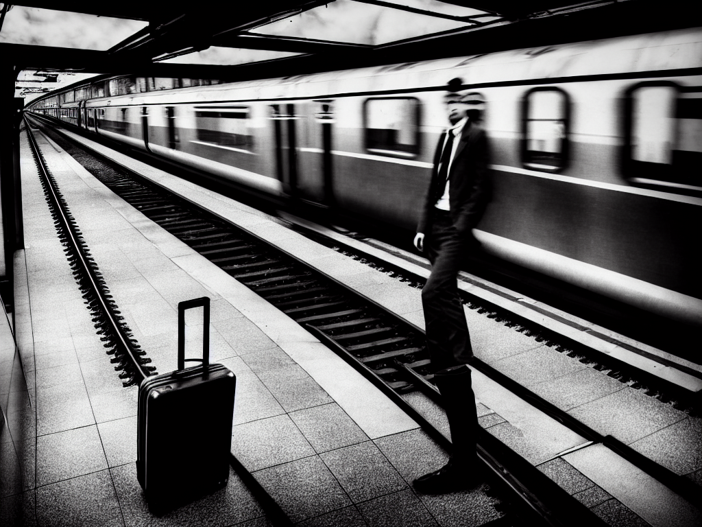 Stable Diffusion prompt: A black and white hyper realisti...