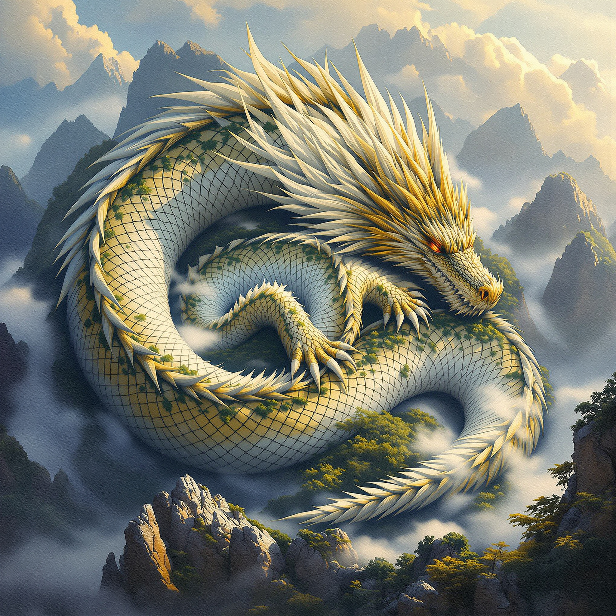 FLUX prompt: A highly detailed acrylic painting depicting...