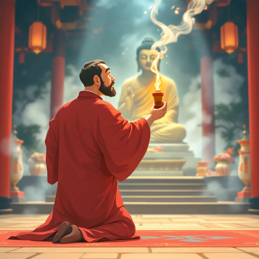 FLUX prompt: A Japanese rendered animation depicts a Chin...