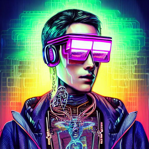 Stable Diffusion prompt: nft style, cyberpunk, synthwave,...
