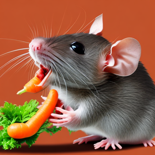 Openjourney prompt: a rat eat carrot in the air