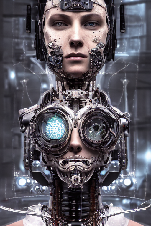 Stable Diffusion prompt: full body cyborg | space cowboy|...