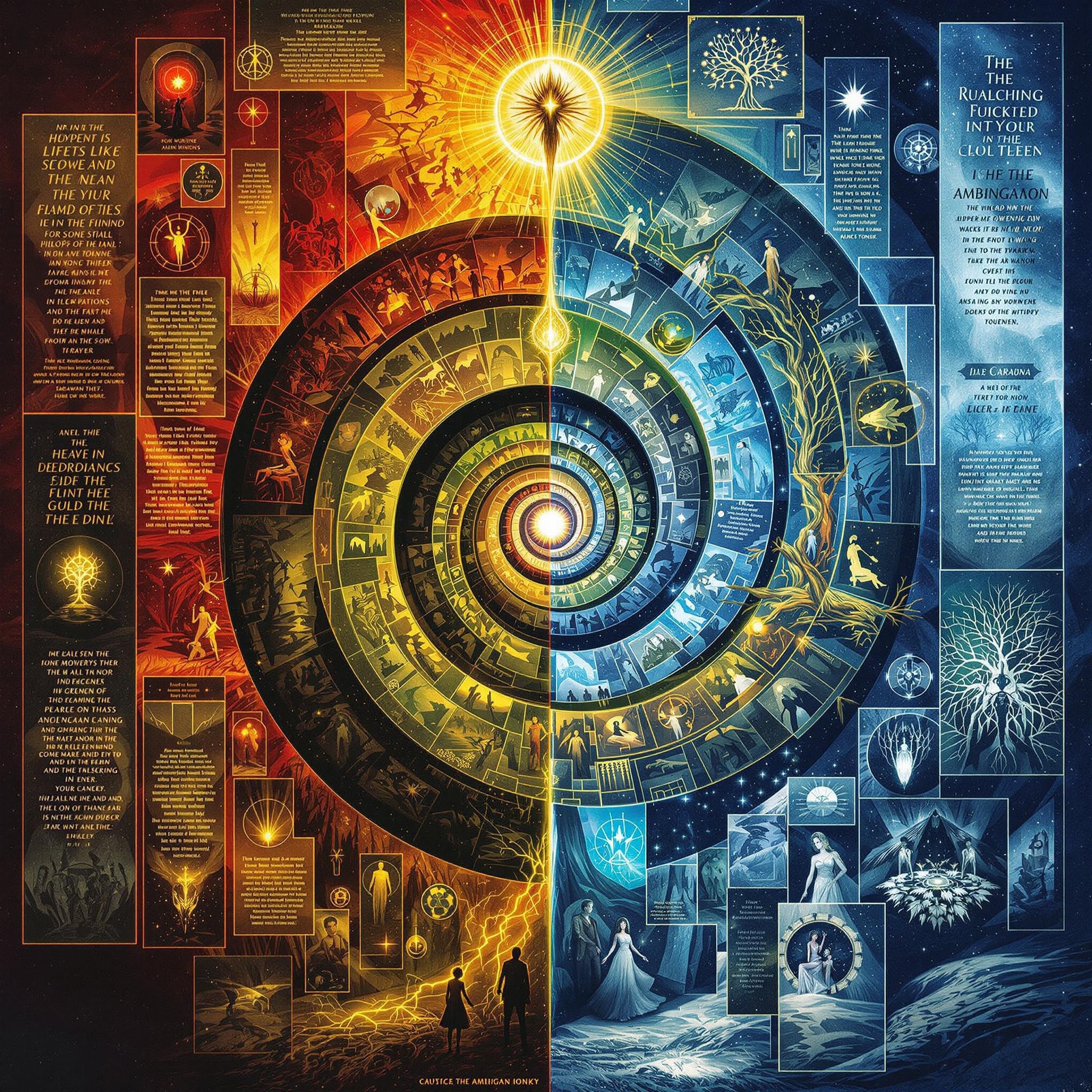 FLUX prompt: A 2048×2048 px digital artwork combining mul...