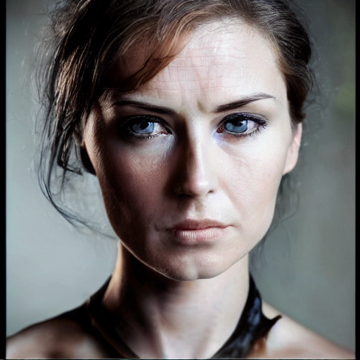 Stable Diffusion prompt: three-quarter close-up portrait,...