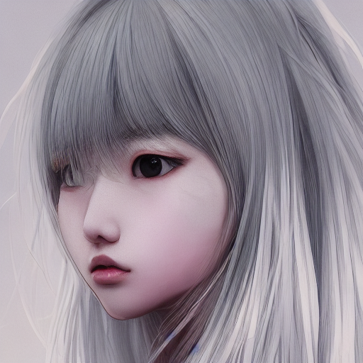 Stable Diffusion prompt: Young South Korean girl with med...