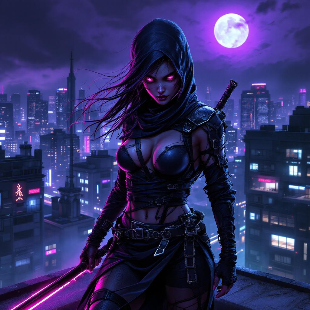 FLUX prompt: neonpunk style Digital artwork, concept art,...
