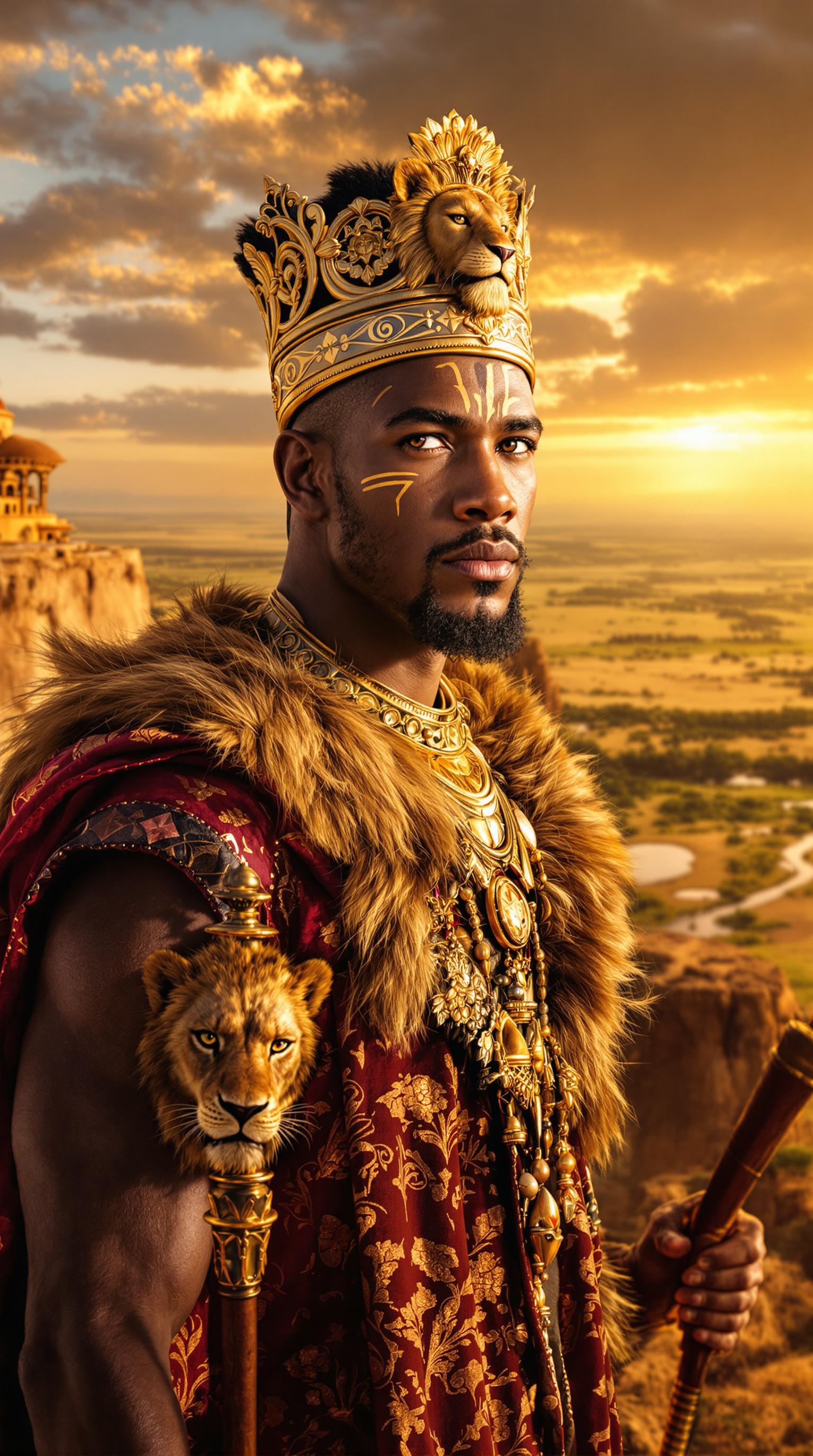 FLUX prompt: A hyper-realistic portrait of a young Africa...