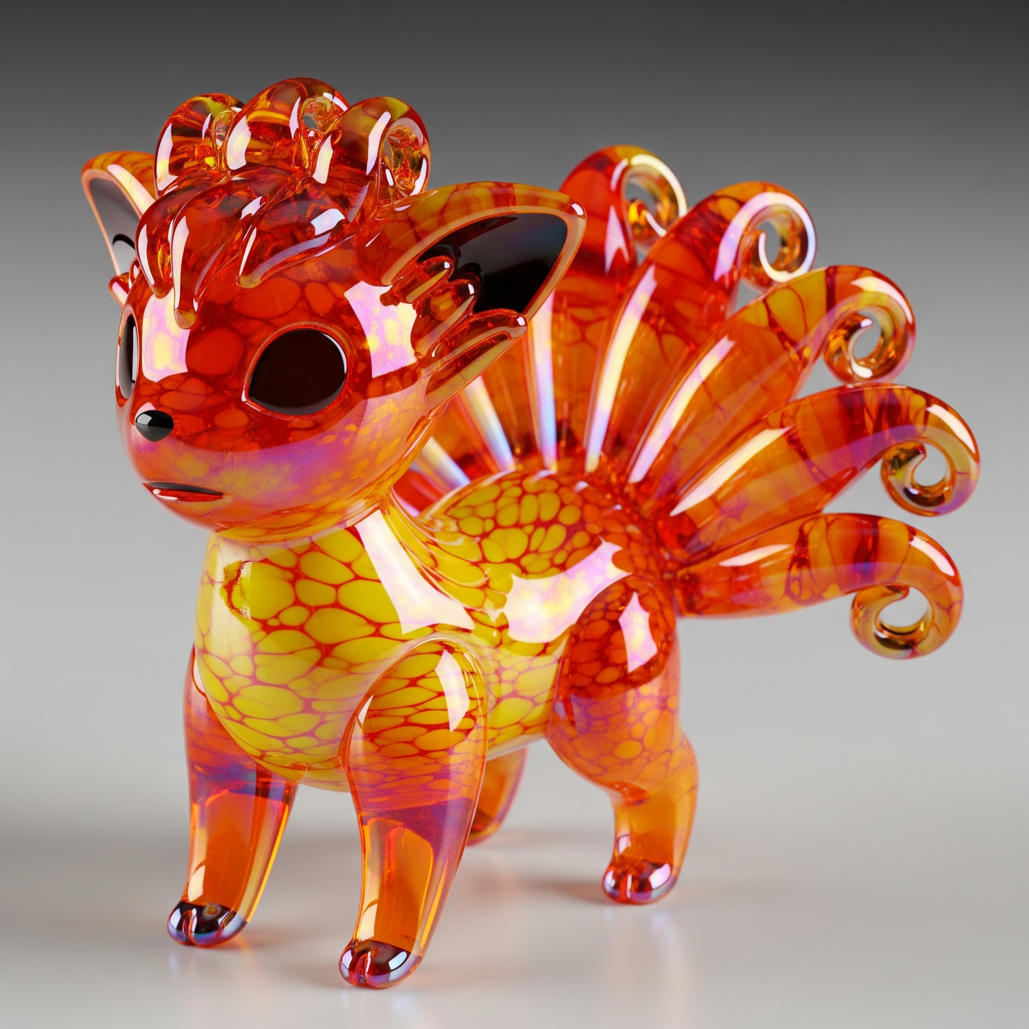 FLUX prompt: Pokemon of moreno glass