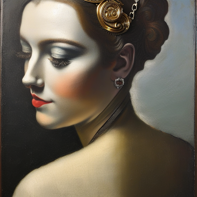 Stable Diffusion prompt: female character, in the style o...