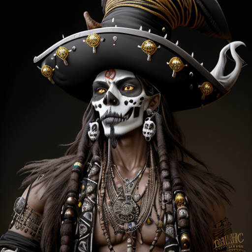 DreamShaper prompt: Exotic male witch doctor, pirates of ...