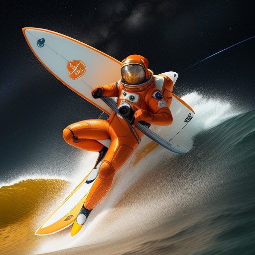 DreamShaper prompt: The image features a man in an orange...