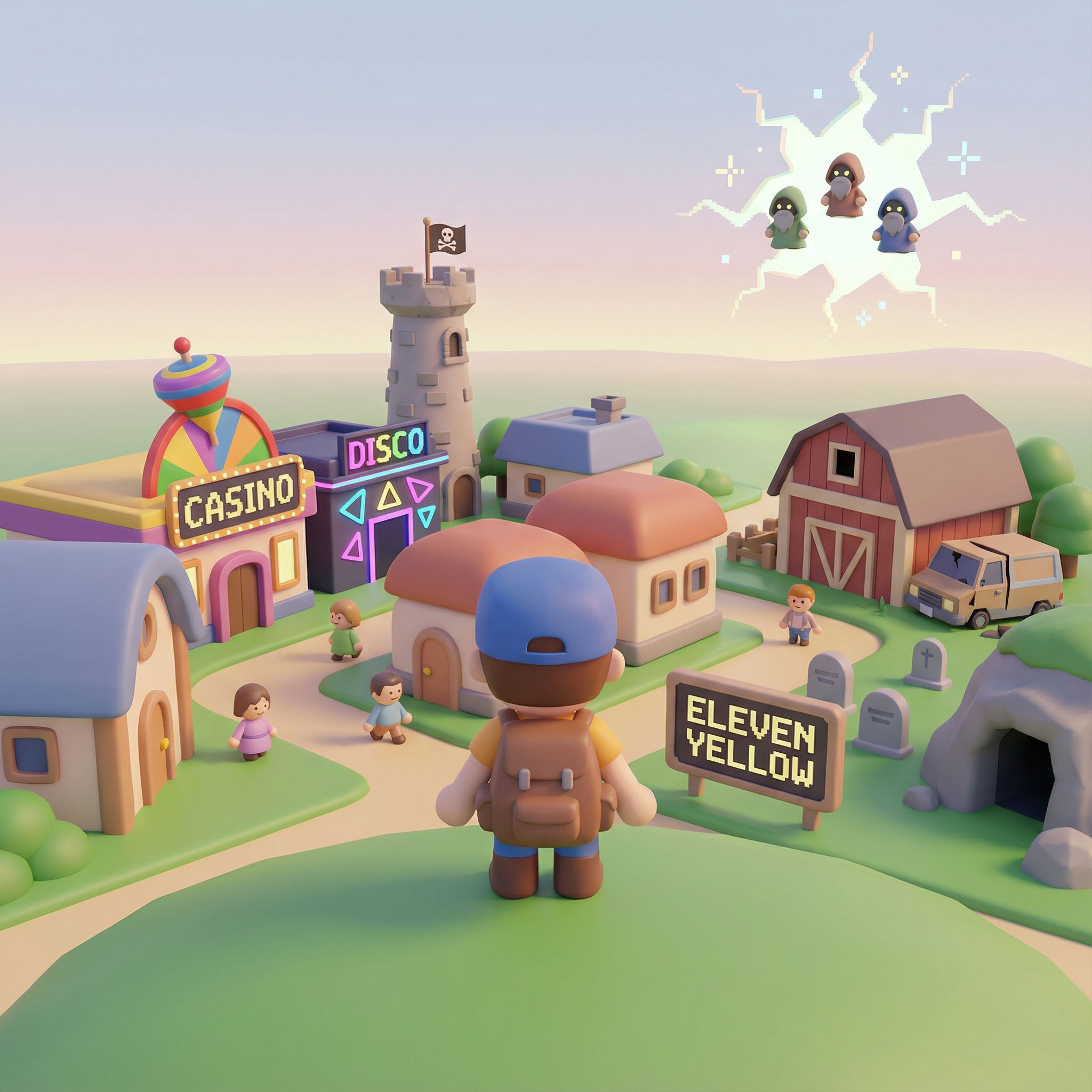 Nano Banana prompt: arly 1990s Japanese RPG 3D render sty...