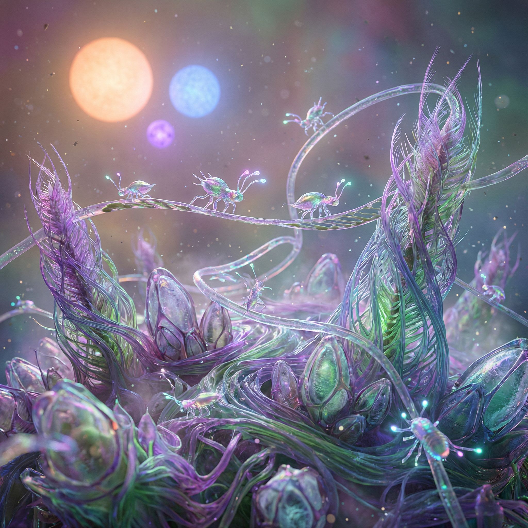 Nano Banana prompt: A distant alien planet orbiting three...