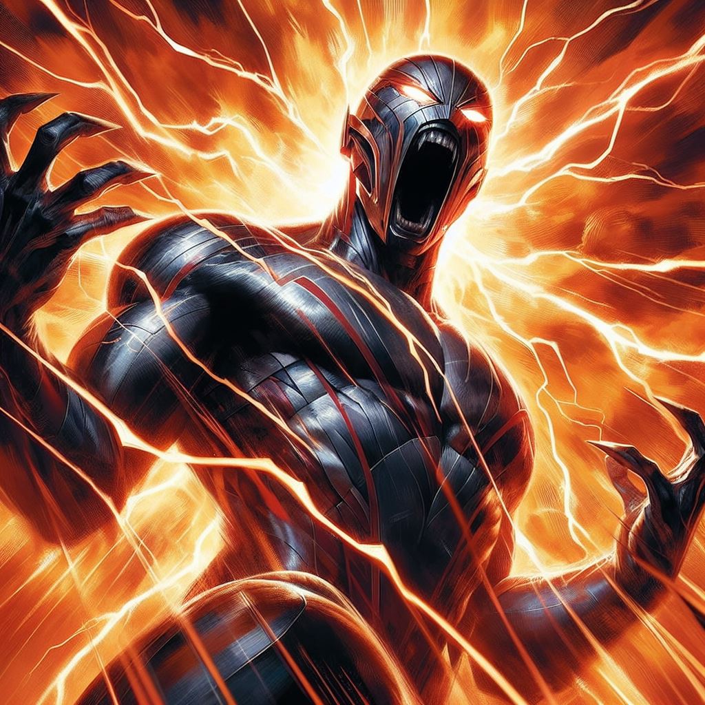 DALL·E prompt: close up of Blade of Marvel screaming, in ...