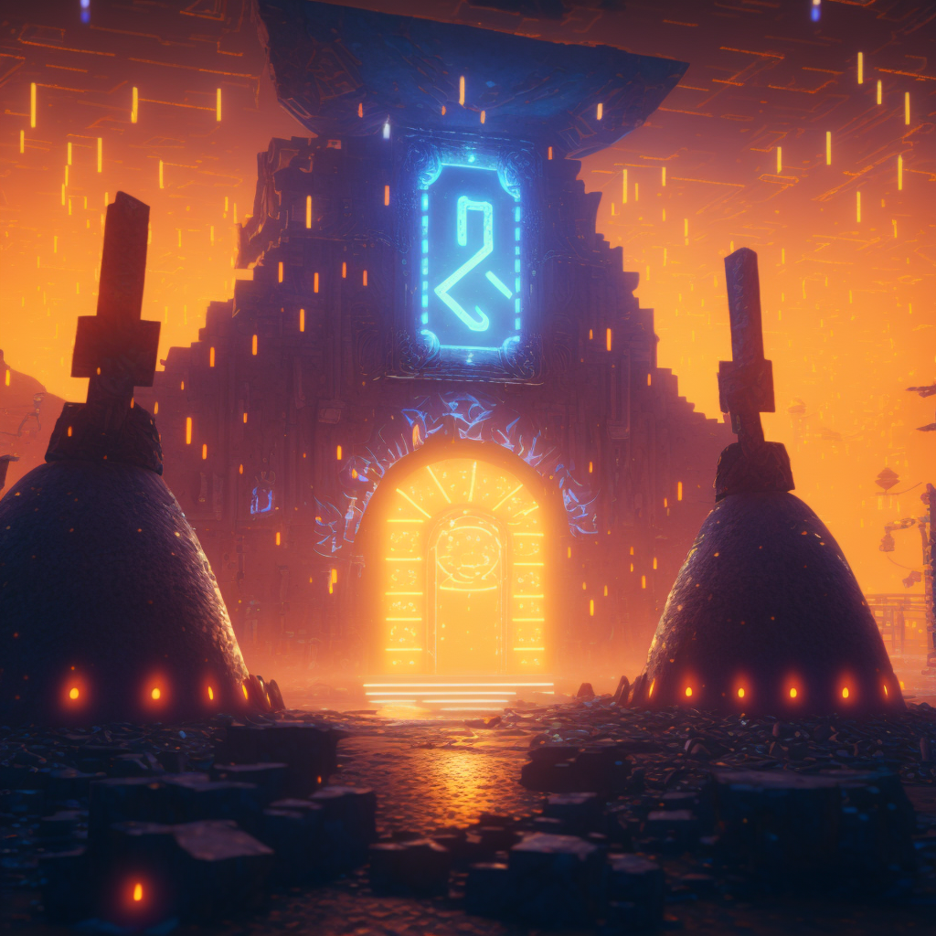 Midjourney prompt: dwarven city,magical furnace, magical ...