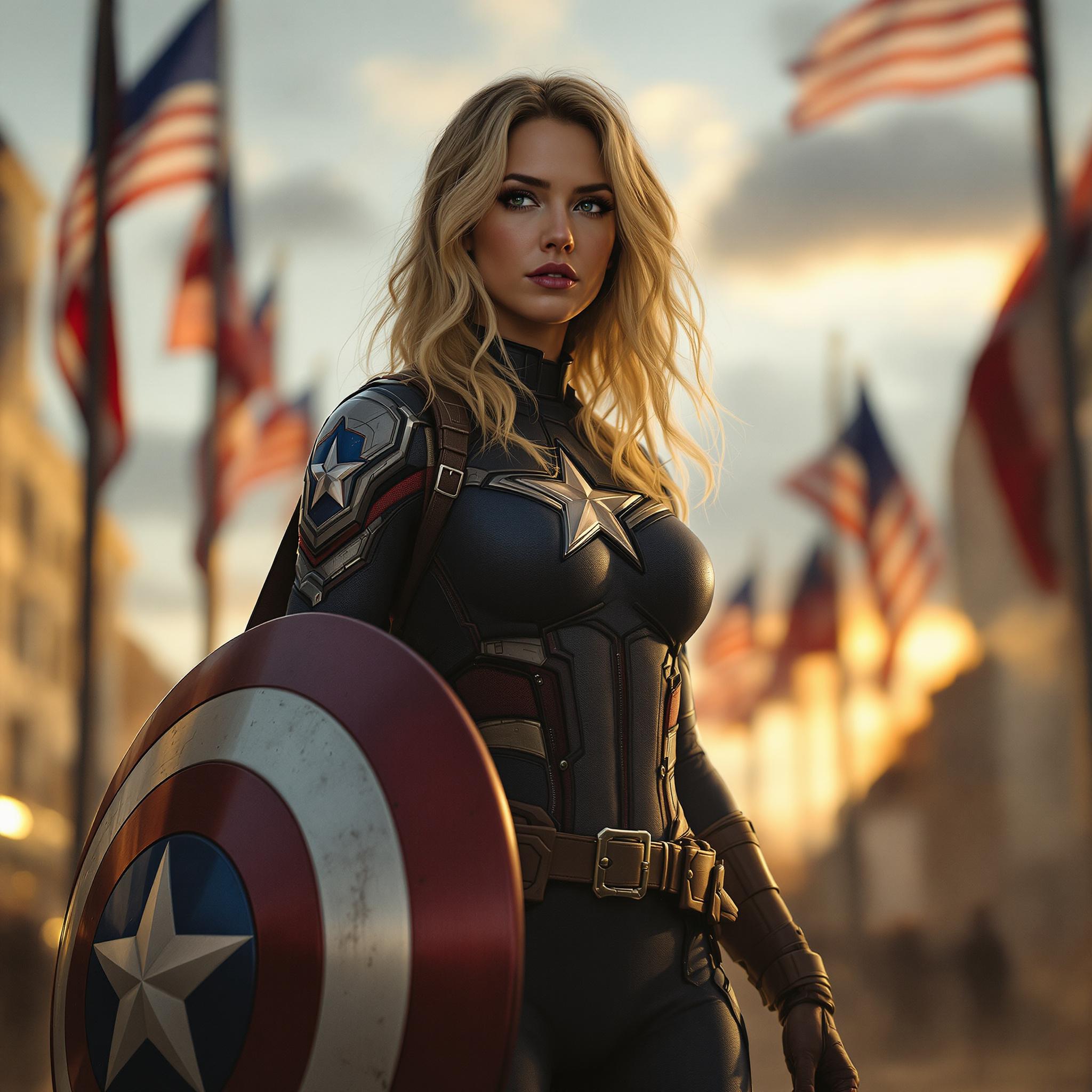 FLUX prompt: High-resolution cinematic shot of a female C...