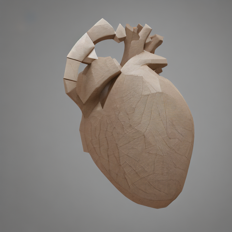 Stable Diffusion prompt: Papercraft, anatomical human hea...