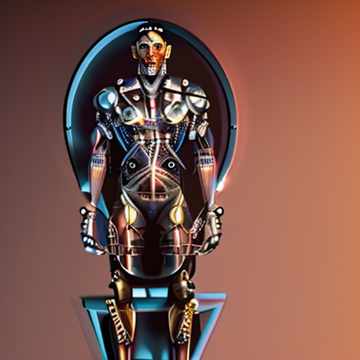Stable Diffusion prompt: full body cyborg| full-length po...