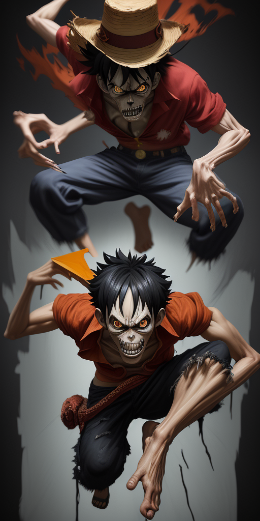 DreamShaper prompt: 16k4d art rfktrstyle Monkey D Luffy,