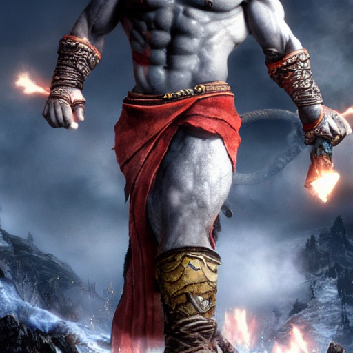 Stable Diffusion prompt: Kratos Full Body High Quality,hy...