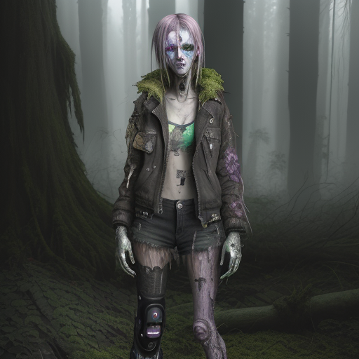 DreamShaper prompt: neonpunk style 20-year-old A full bod...