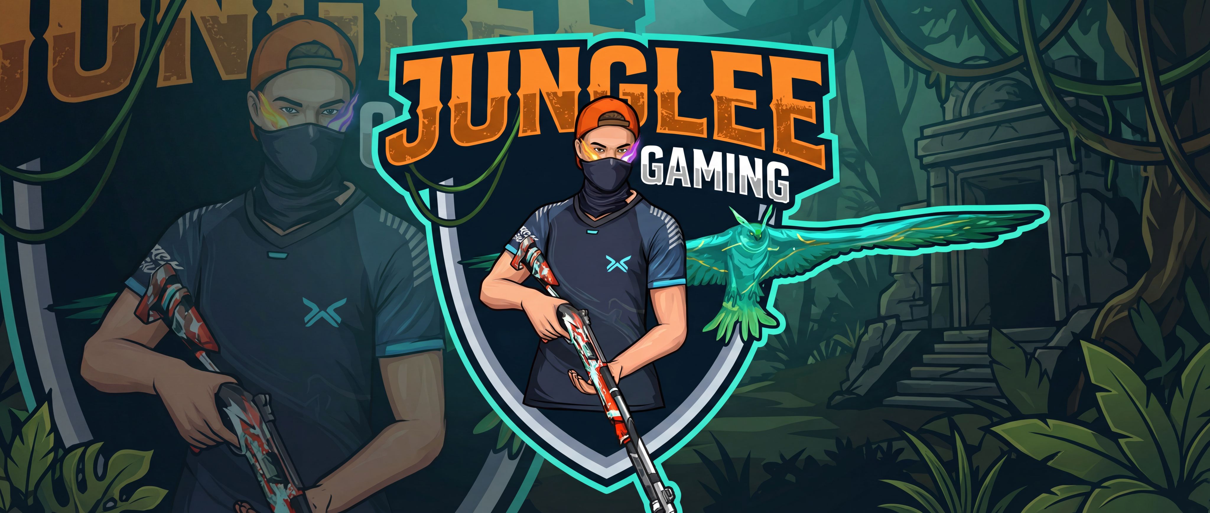 Nano Banana prompt: Best gaming logo name Junglee Gaming