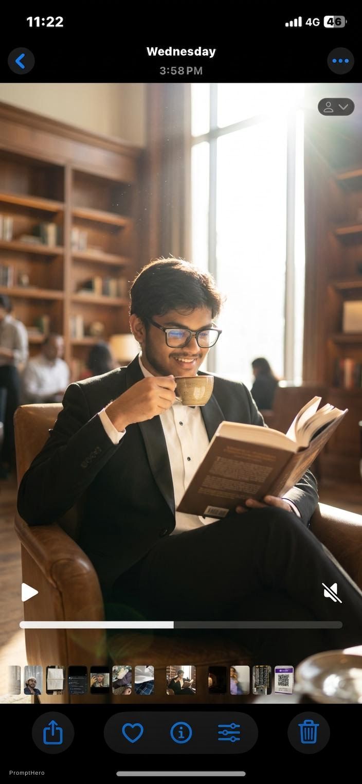 Hero prompt: Generate a photo of a business man sitting o...