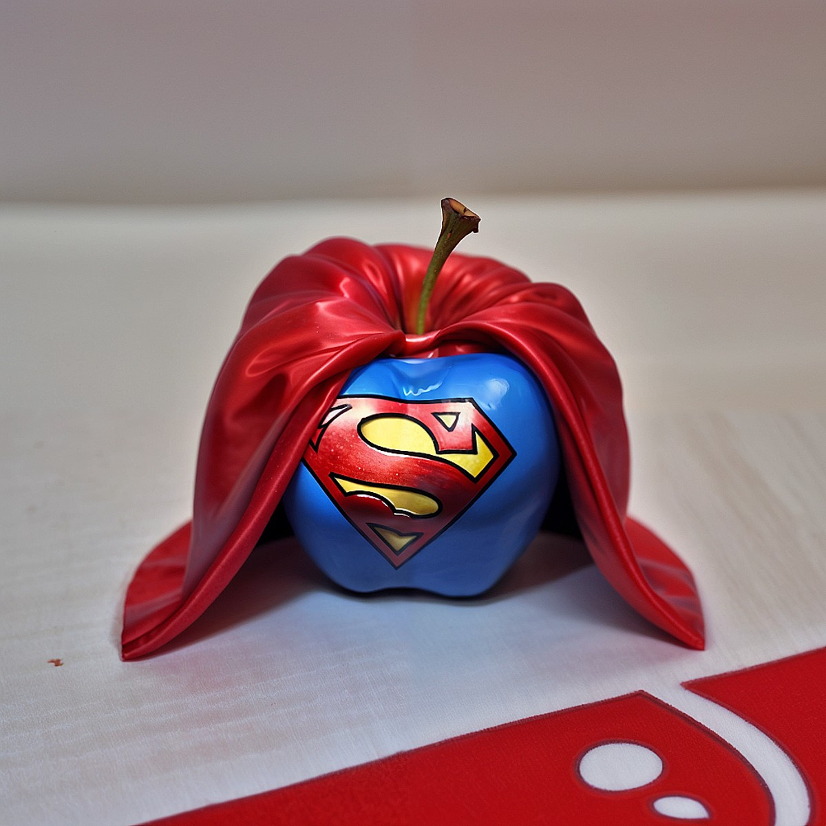 Stable Diffusion prompt: (an apple fruit:1.12) with super...