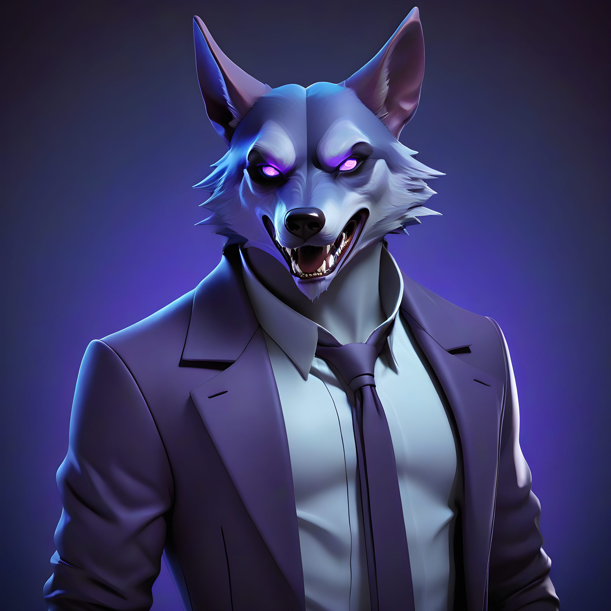 Stable Diffusion prompt: Wolf, 3D digital rendering, cont...