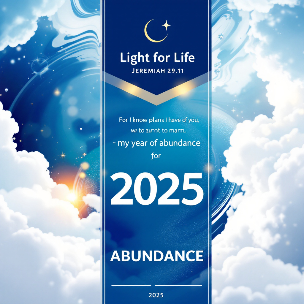 FLUX prompt: Generate a church banner for 2025 on Jeremia...