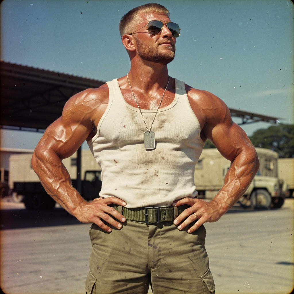 Hero prompt: Vintage color photograph 1970 Vietnam War US...