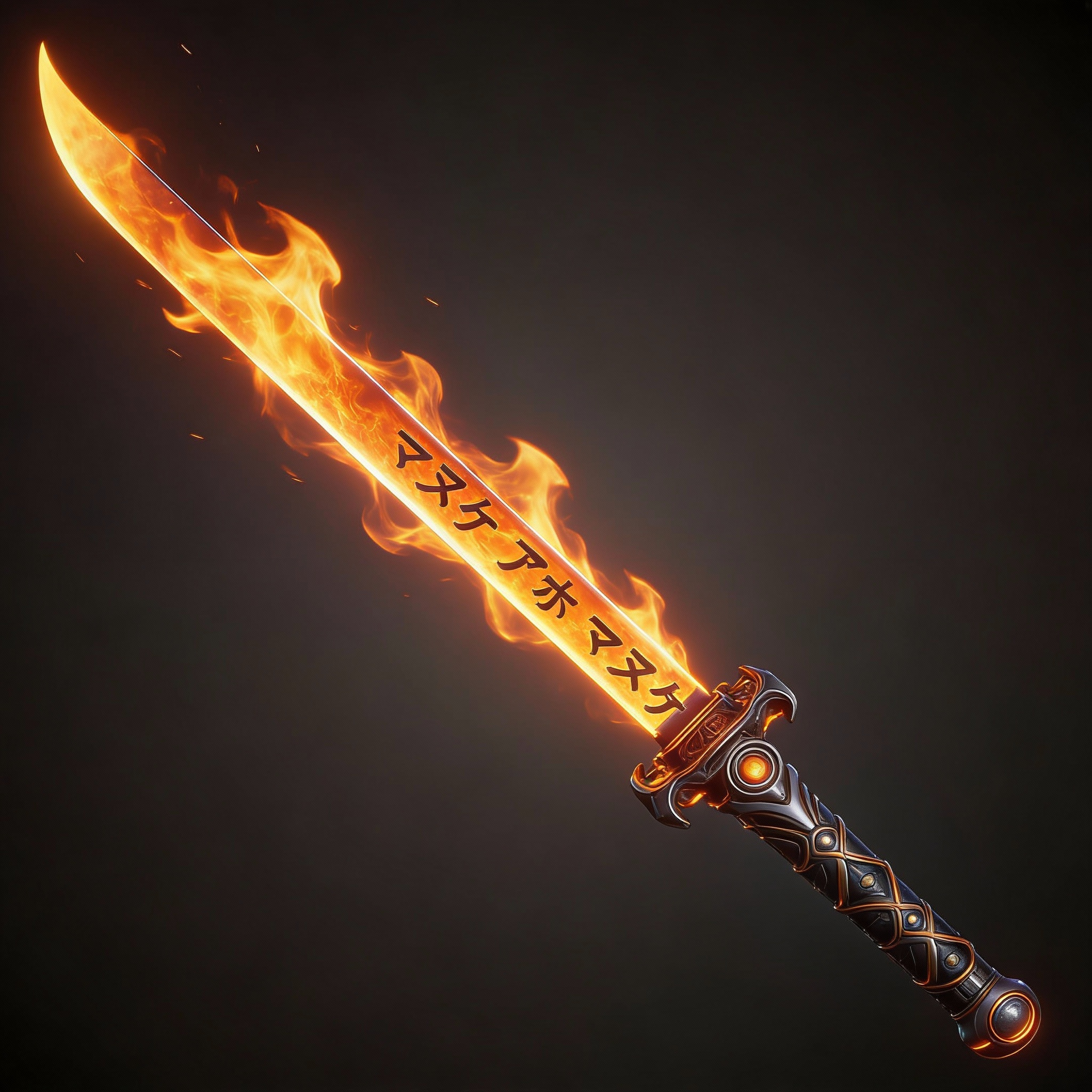 Seedream 4 prompt: Create new Katana Flaming swords and g...