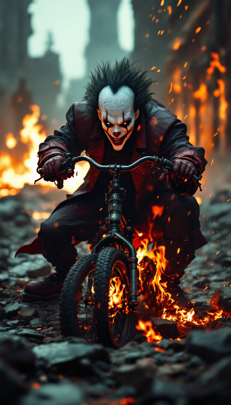 FLUX prompt: Envision a fully body portrait of saw evil ...