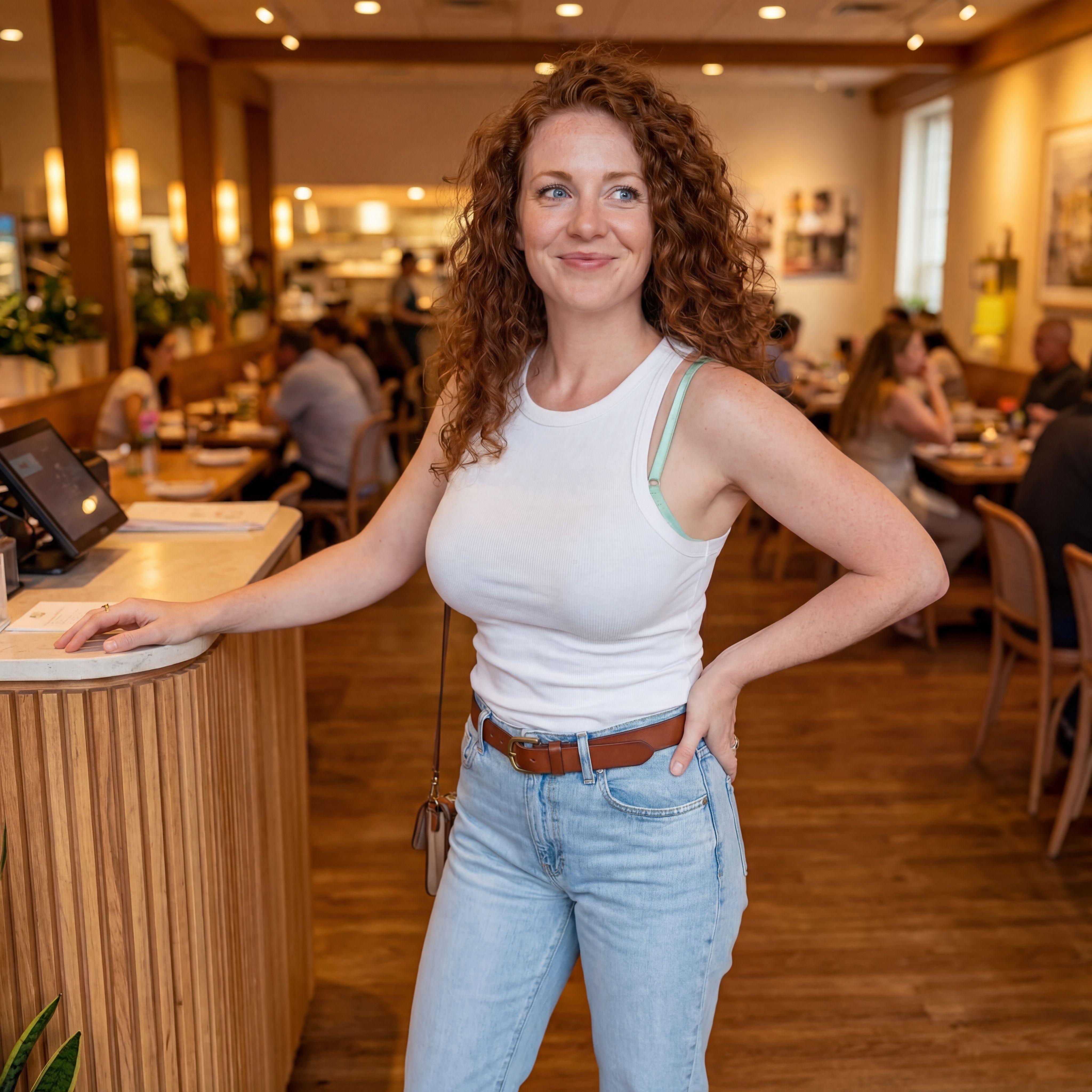 Nano Banana prompt: Create an image of a mid 30s woman, w...