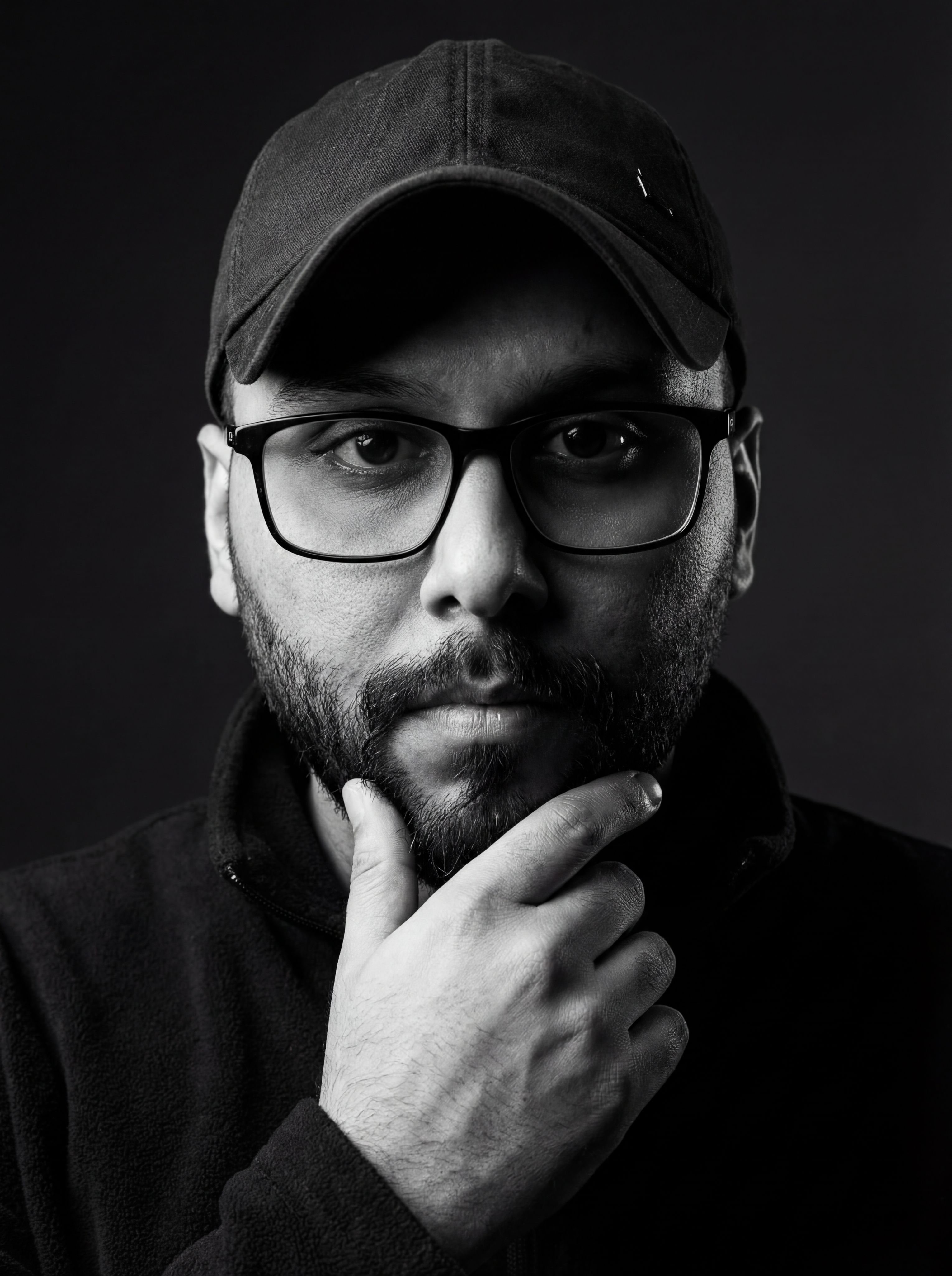 Nano Banana prompt: HYPER-REALISTIC MINIMALIST BLACK-AND-...