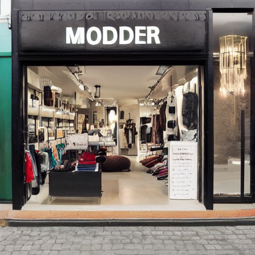 Stable Diffusion prompt: Logo for shop name 'Trendsetter ...